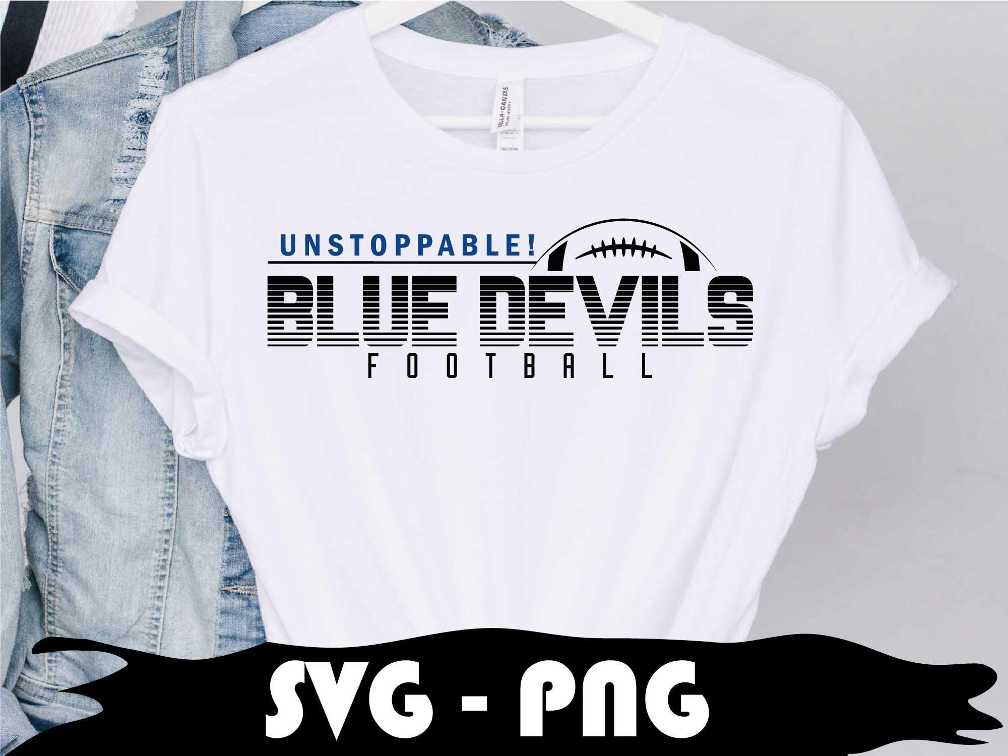 Blue Devils Football Team SVG PNG, Layered Mascot - Etsy