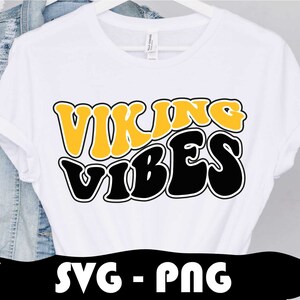Viking Vibes Svg, Vikings Wavy Png, Retro Wavy, Sport Mascot SVG ...