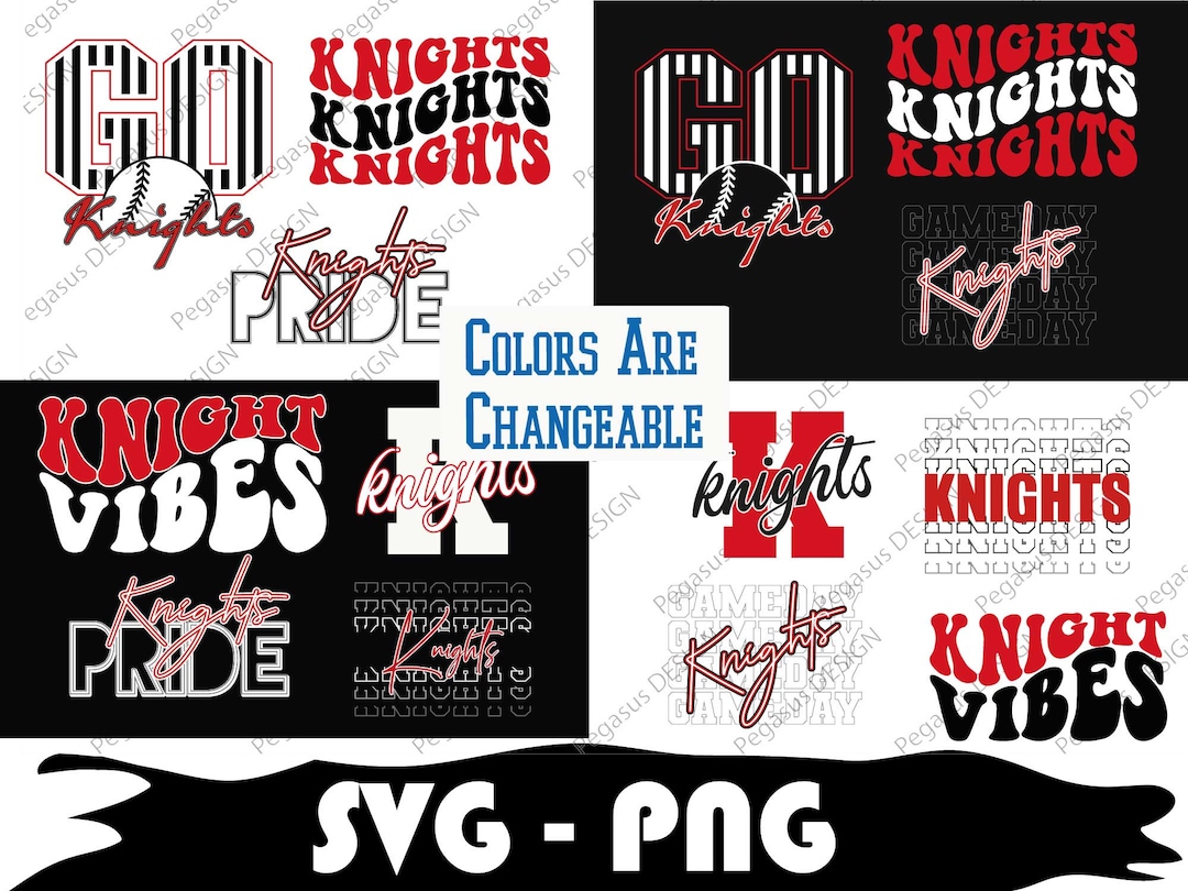 Paquete SVG PNG de béisbol de los Knights, sóftbol universitario ...