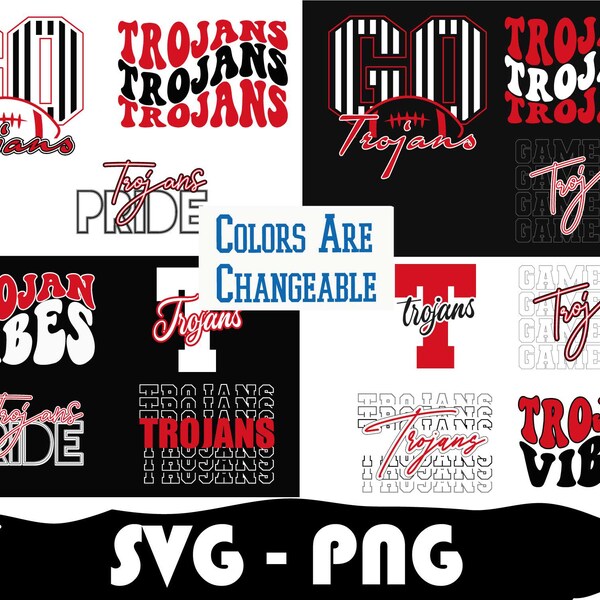 Trojans Football Svg - Etsy