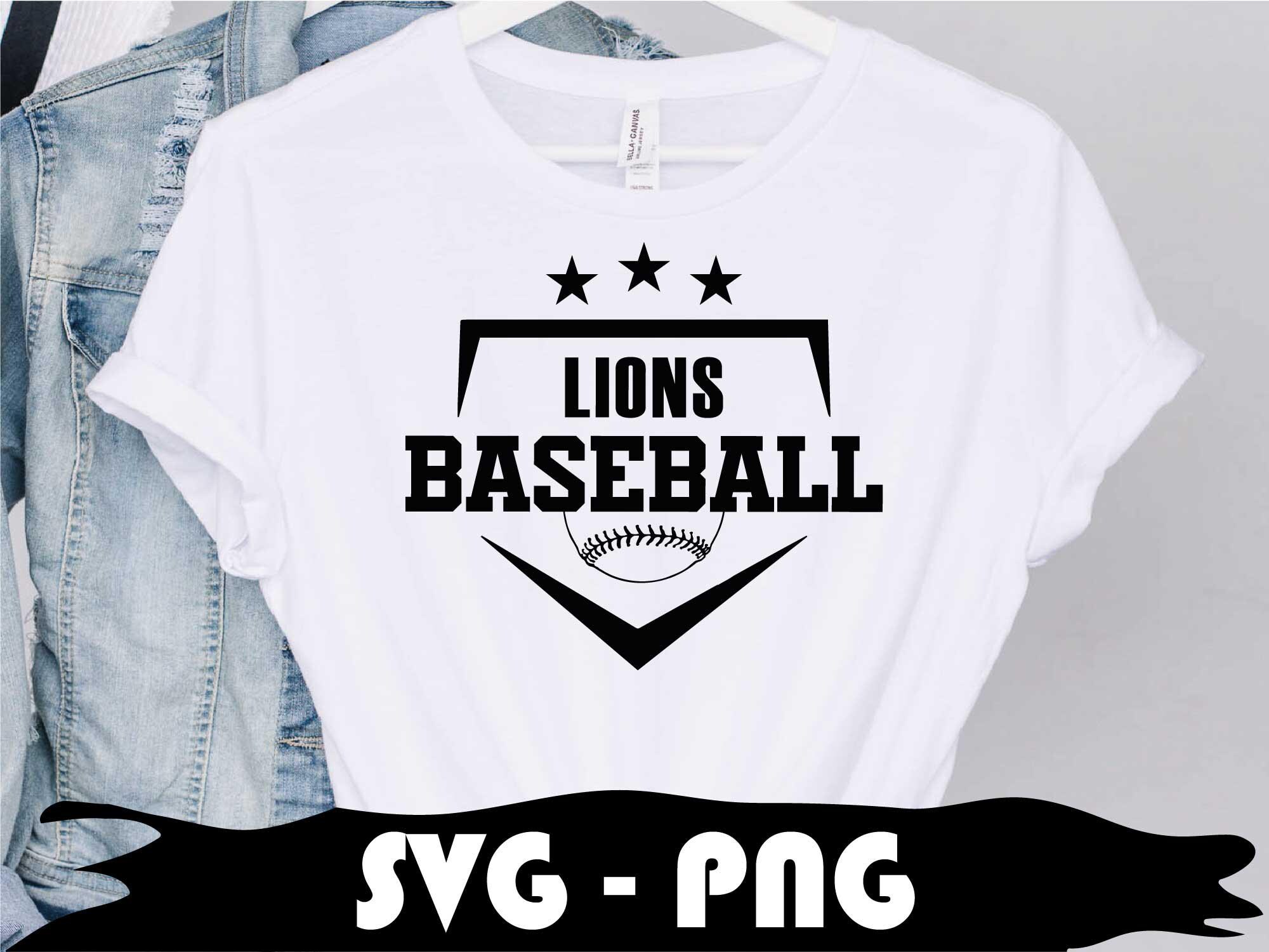 Lions Baseball SVG Design, Lions School Baseabll Team, College Sport ...