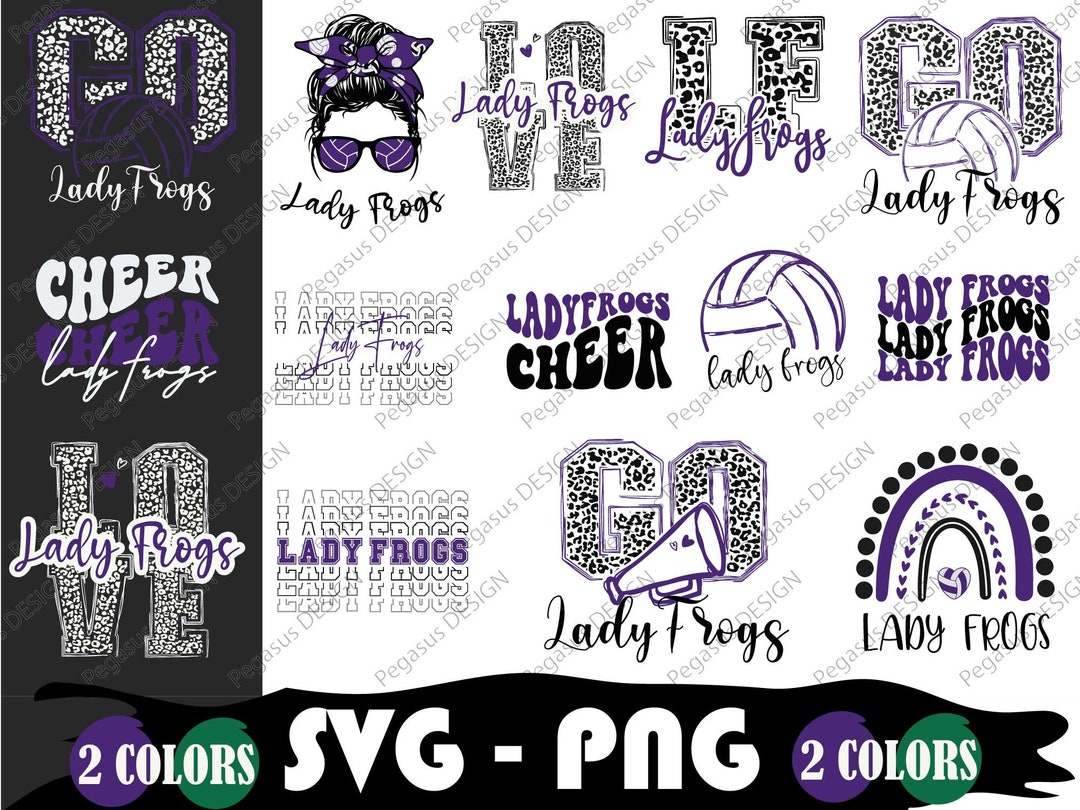 Lady Frogs Volleyball, Lady Frogs Volleyball Png, Lady Frogs Bundle ...