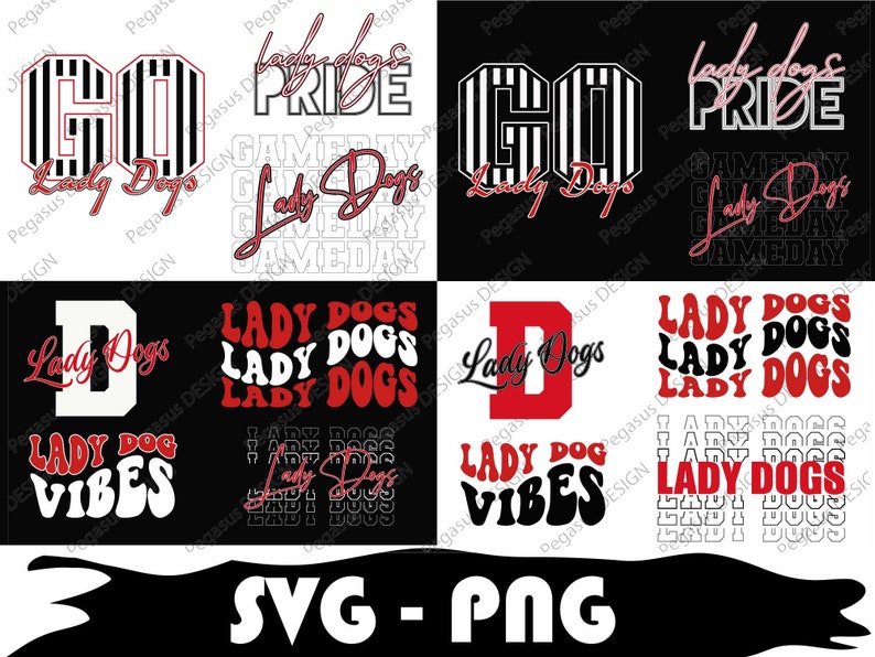 Lady Dogs Sport Bundle, Lady Dogs Svg, , Lady Dogs Png, College Sport ...