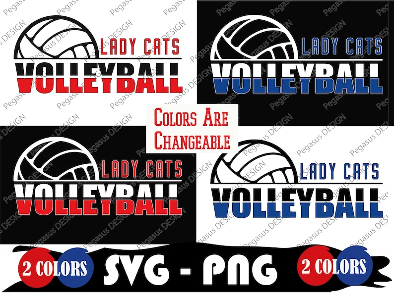 Lady Cats Volleyball Team SVG, PNG, Mascot (digital Download) - Etsy