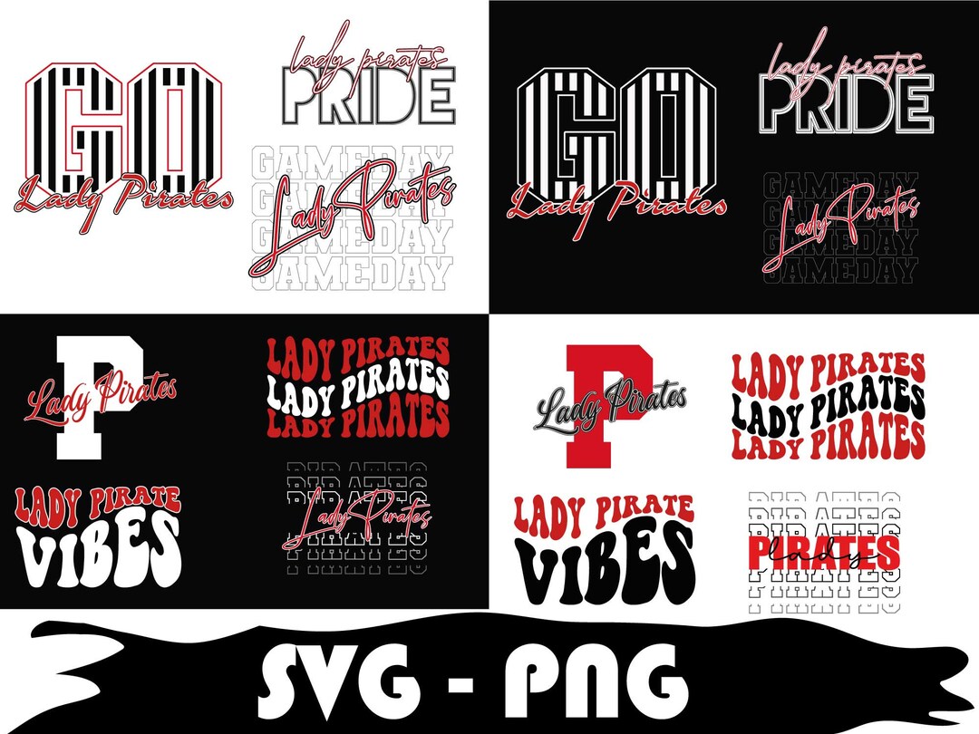 Lady Pirates Sport SVG PNG Bundle, College Team - Etsy