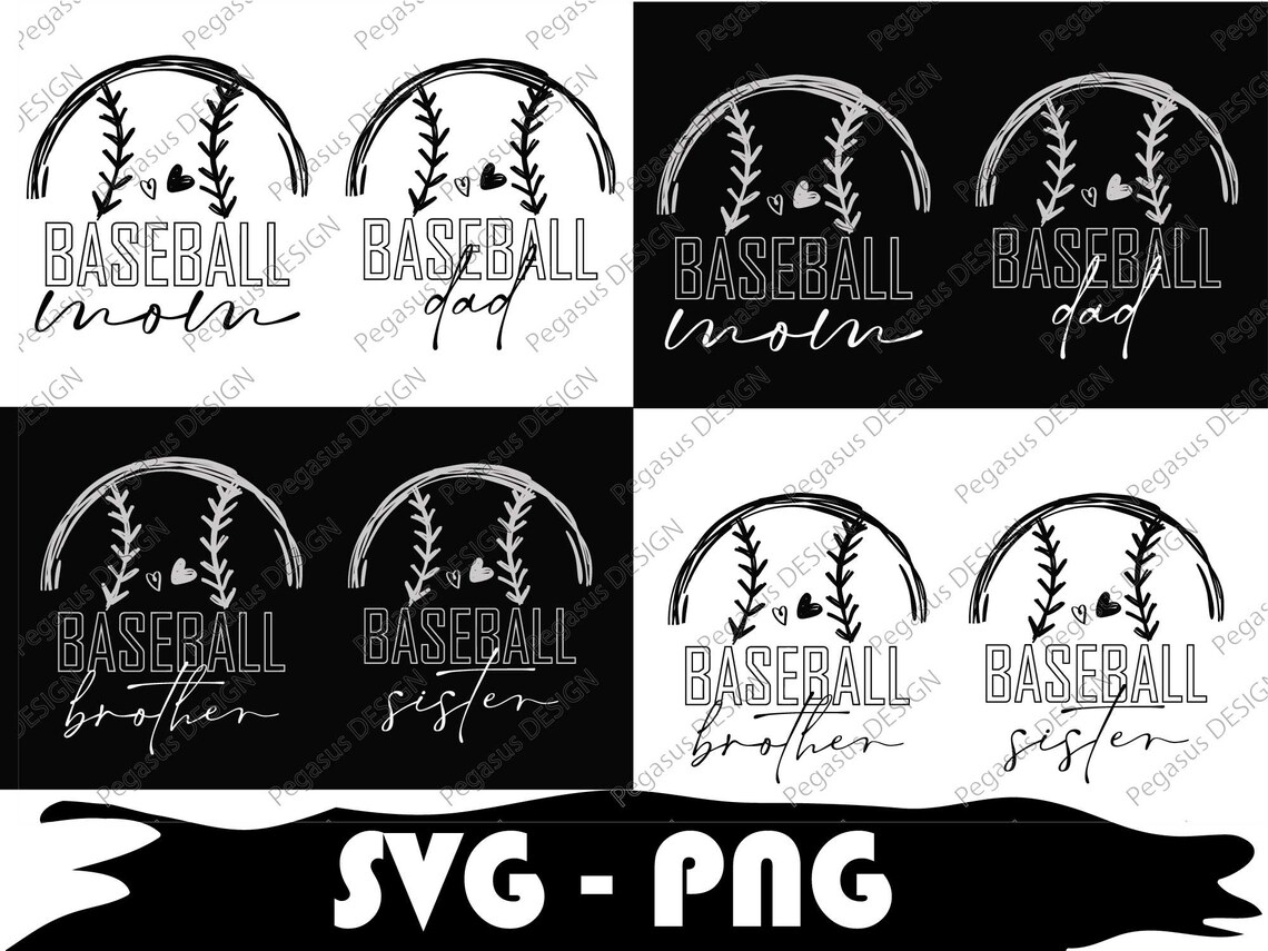 Baseball Family Svg half Baseball Png Baseball Bundle - Etsy