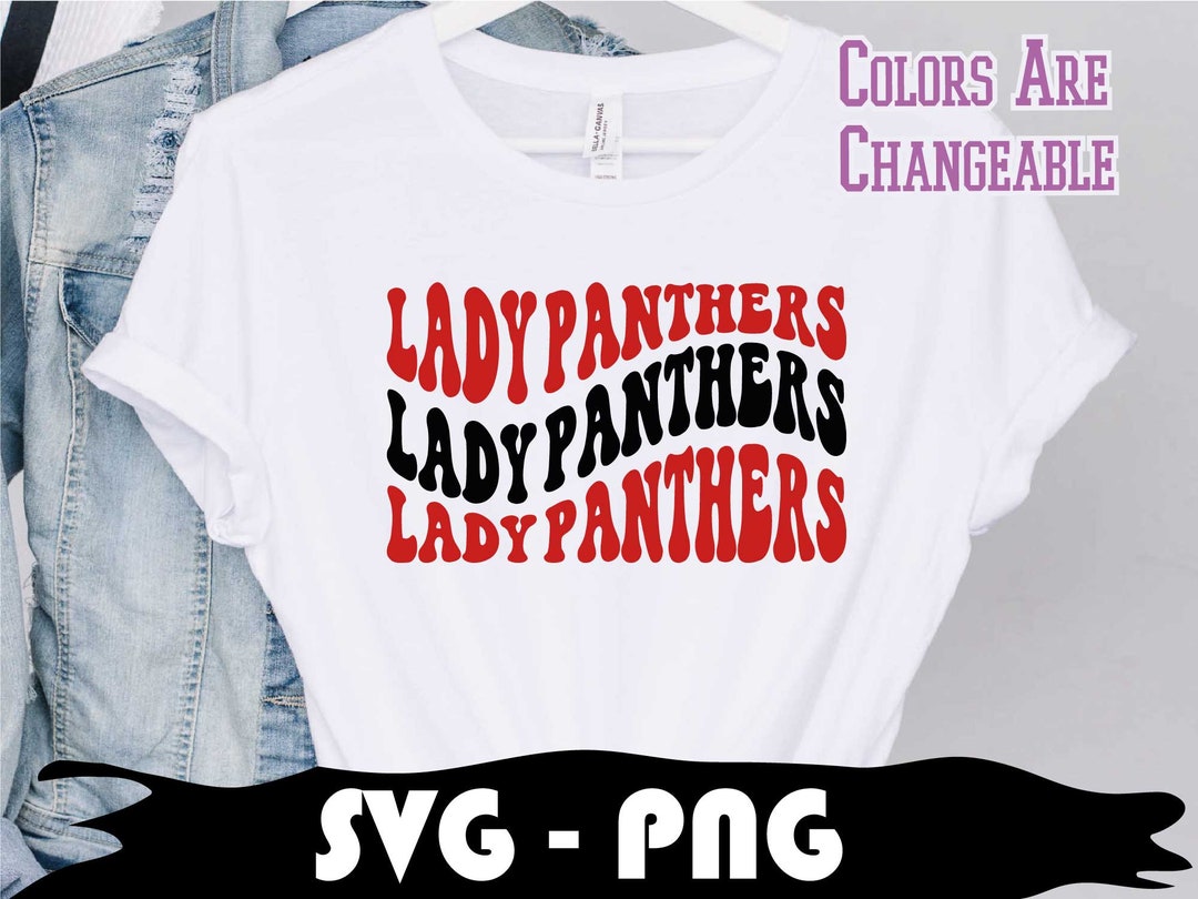 Lady Panthers Wavy Svg, Lady Panthers Softball Png, Lady Panthers ...