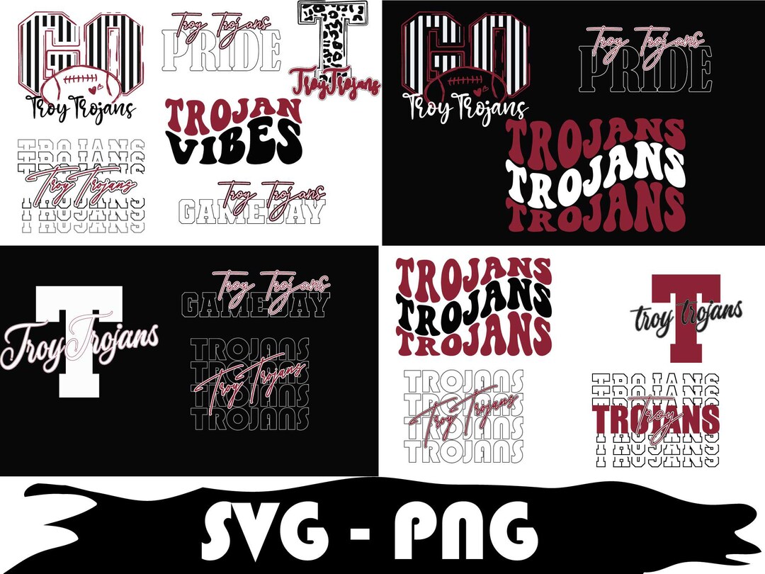 Troy Trojans Football Bundle, Svg Cut File, Trojans Sport Bundle, Troy ...