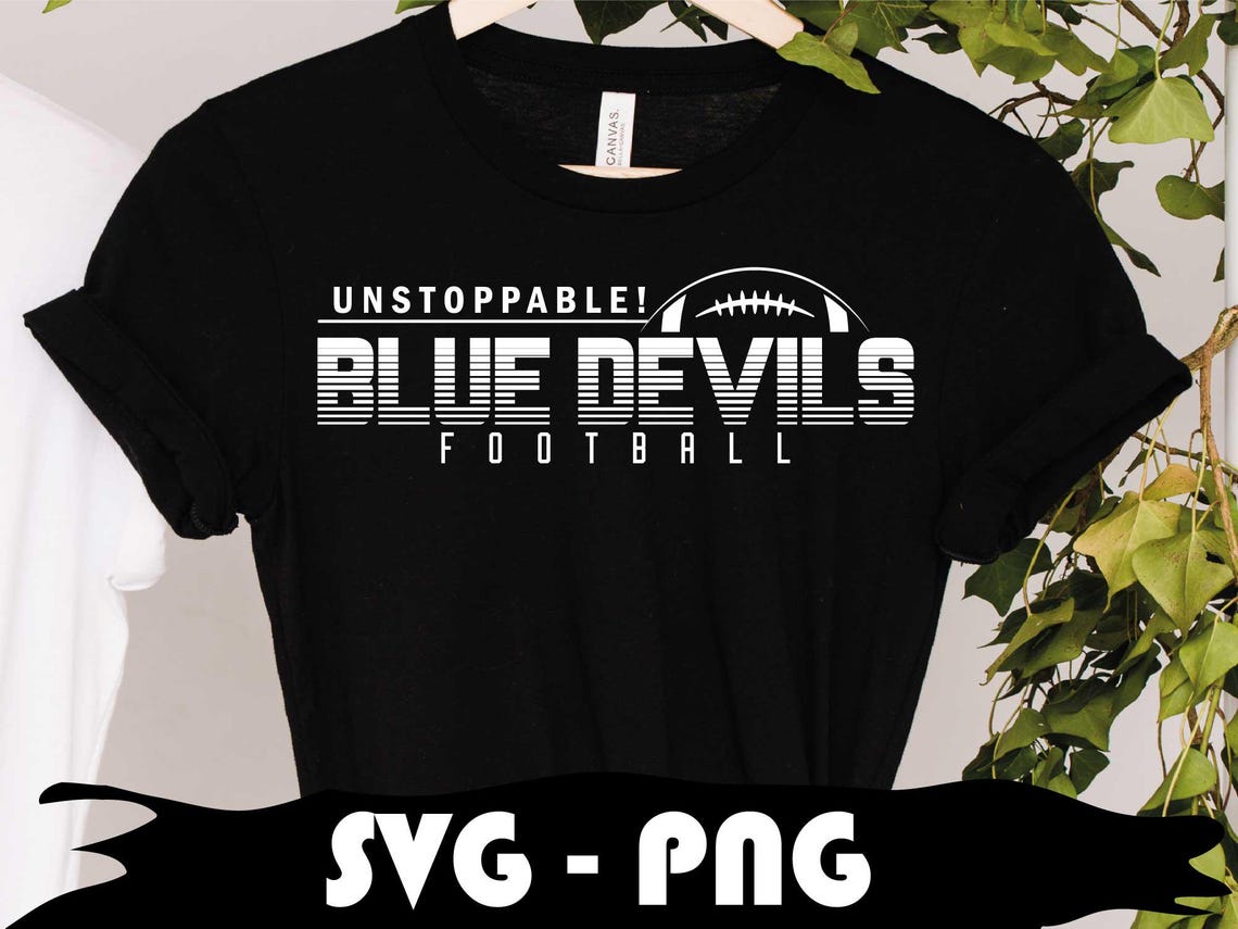 Blue Devils Football Team SVG PNG, Layered Mascot - Etsy