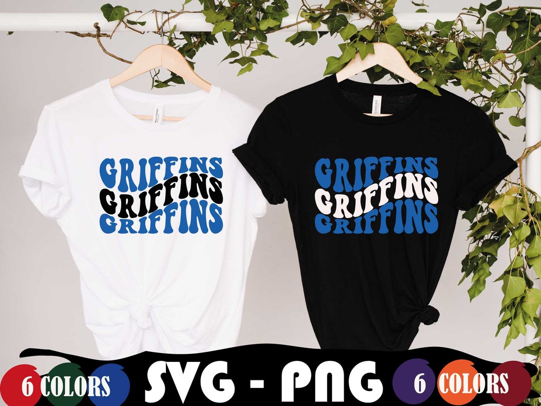 Griffins Wavy Svg, Retro Wavy, Sport Mascot SVG Cuttable, Commercial Use Digital Download ...
