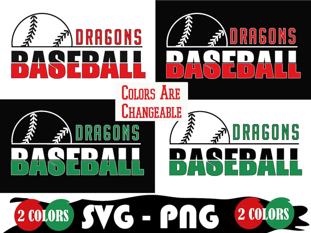 Dragons Baseball SVG and PNG, , Baseball Team, Mascot Svg, Layered, - Etsy