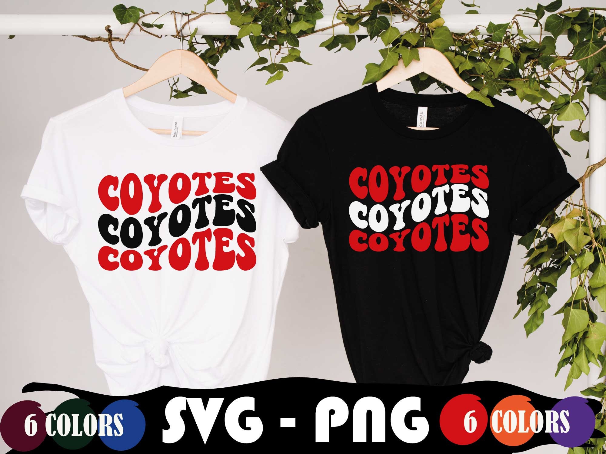 Coyotes Football Wavy SVG, PNG, School Team Shirt (digital Download) - Etsy
