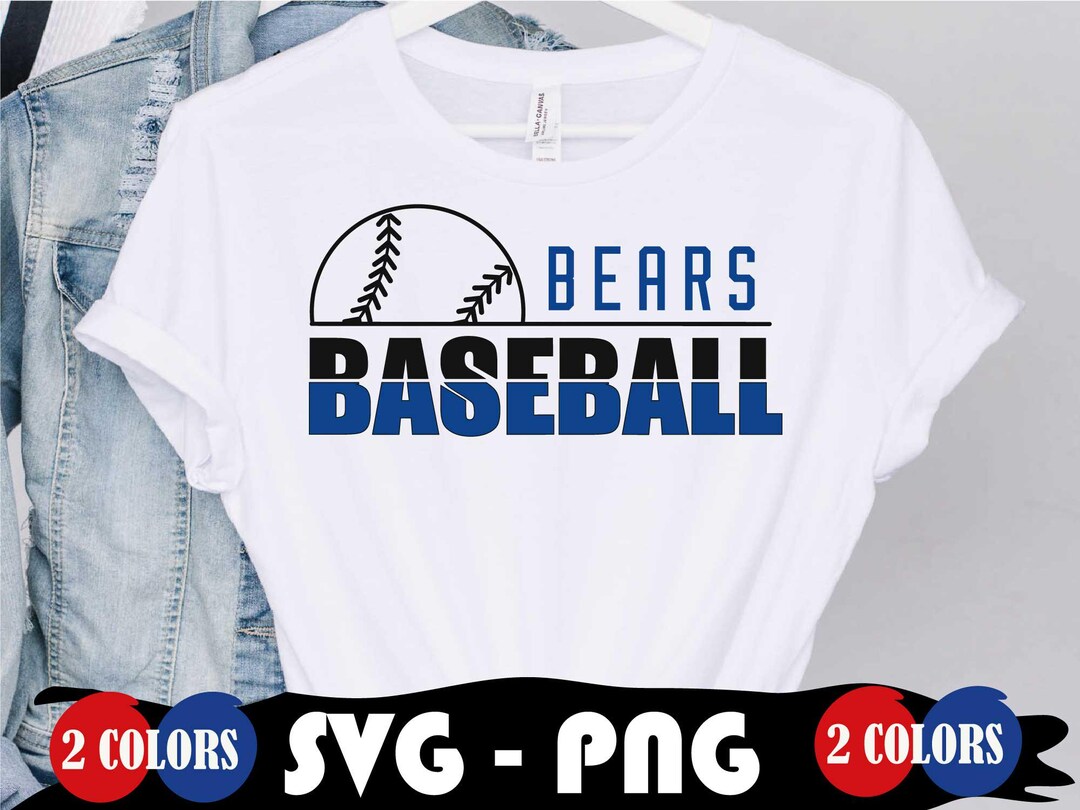 Bears Baseball SVG, College Team Mascot, Layered PNG (digital Download ...