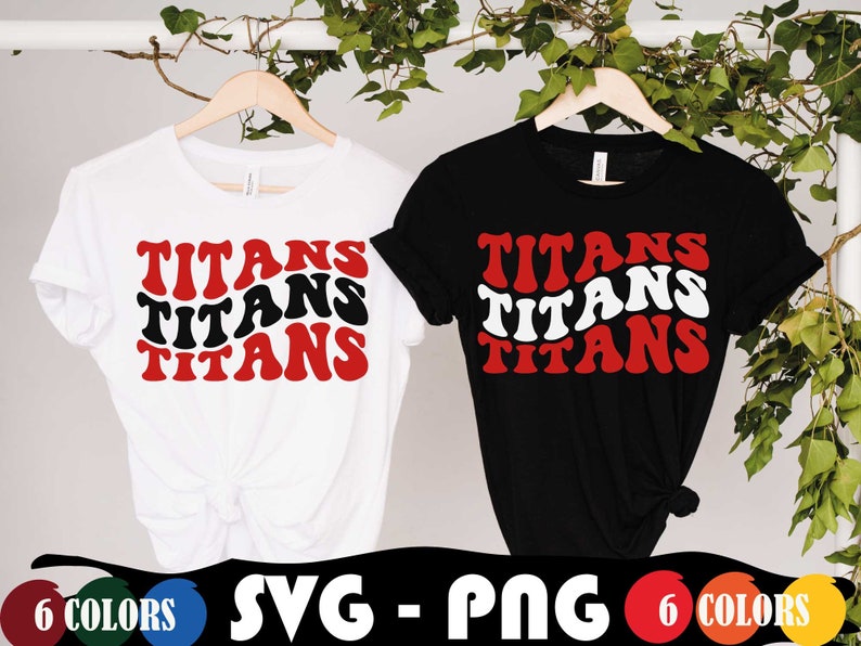Titans Retro Wavy SVG, Sport Mascot Cut File (digital Download) - Etsy