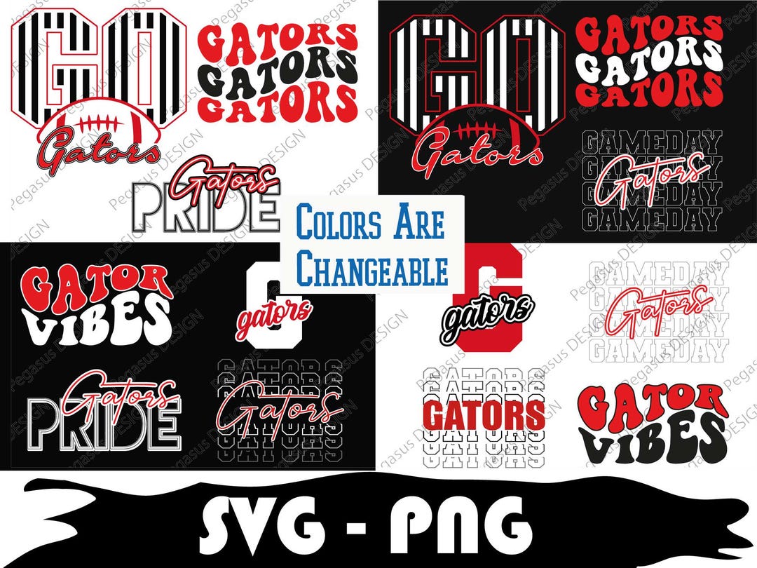Gators Football SVG Bundle, College Png Files (digital Download) - Etsy
