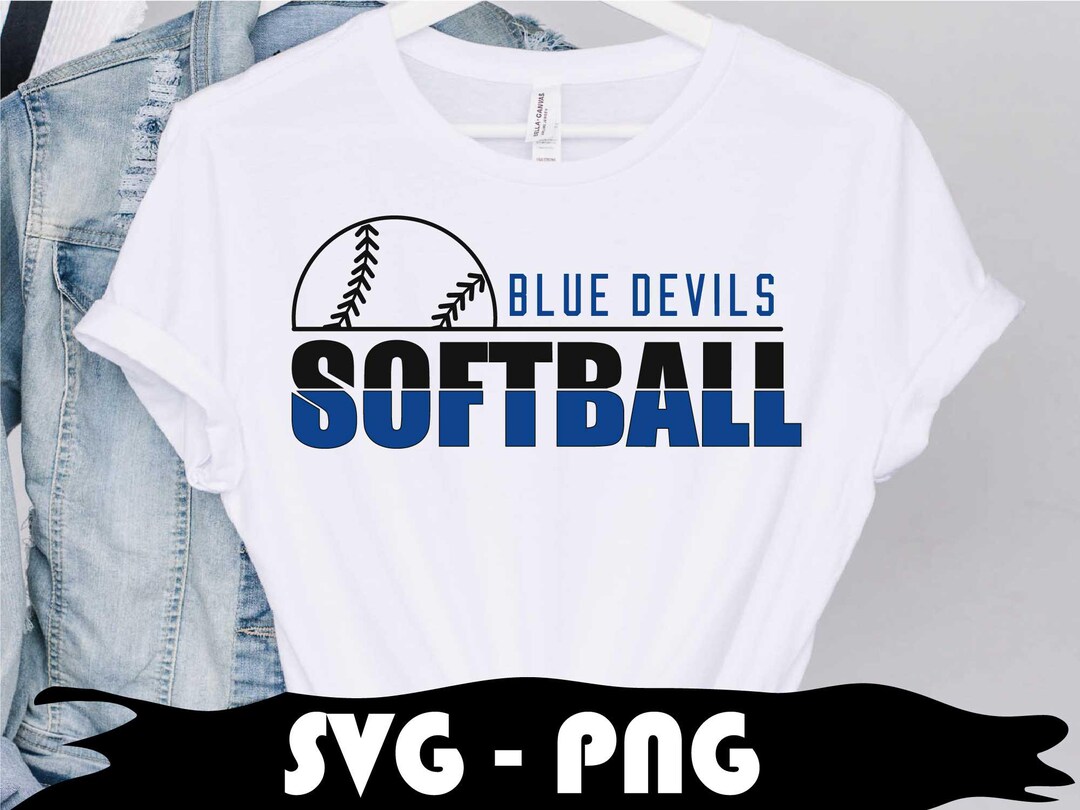 Blue Devils Softball SVG and PNG, College Sport Team, Mascot Svg ...
