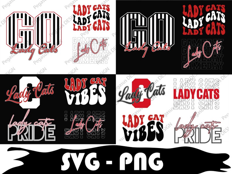 Lady Cats Sport Bundle, Lady Cats Svg, Class of 2024, Lady Cats Png ...