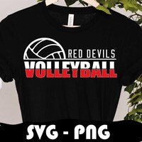 Volleyball Svg, Red Devil Volleyball Svg, Red Devil, Devil, Volleyball ...