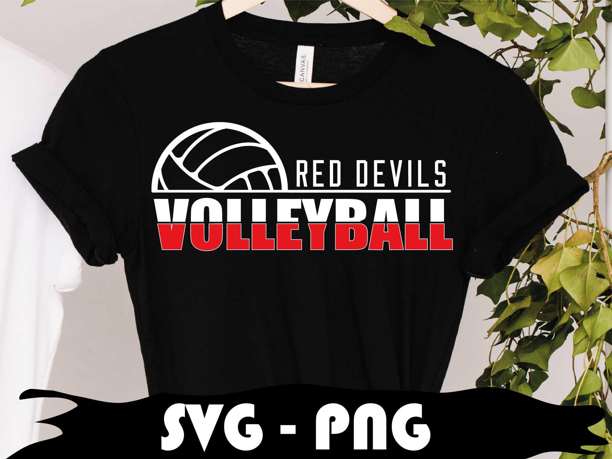 Red Devils Volleyball SVG and PNG, College Sport Team, Mascot Svg ...