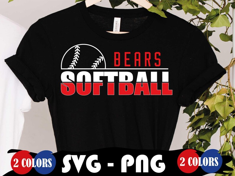 Bears Softball Team SVG, PNG, Mascot, Layered (digital Download) - Etsy