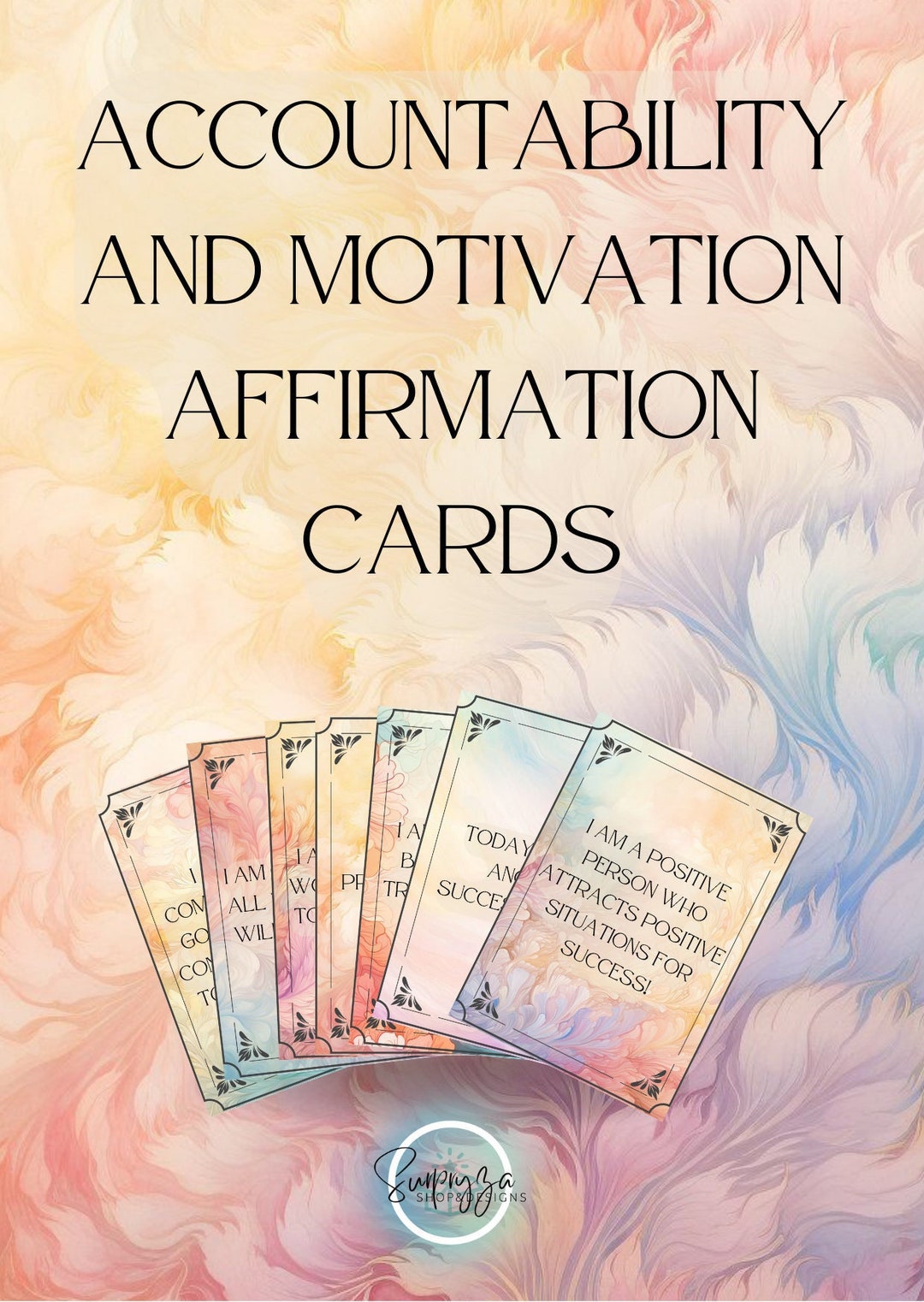 Affirmation Cards Deck: Accountability and Motivation, Digital ...