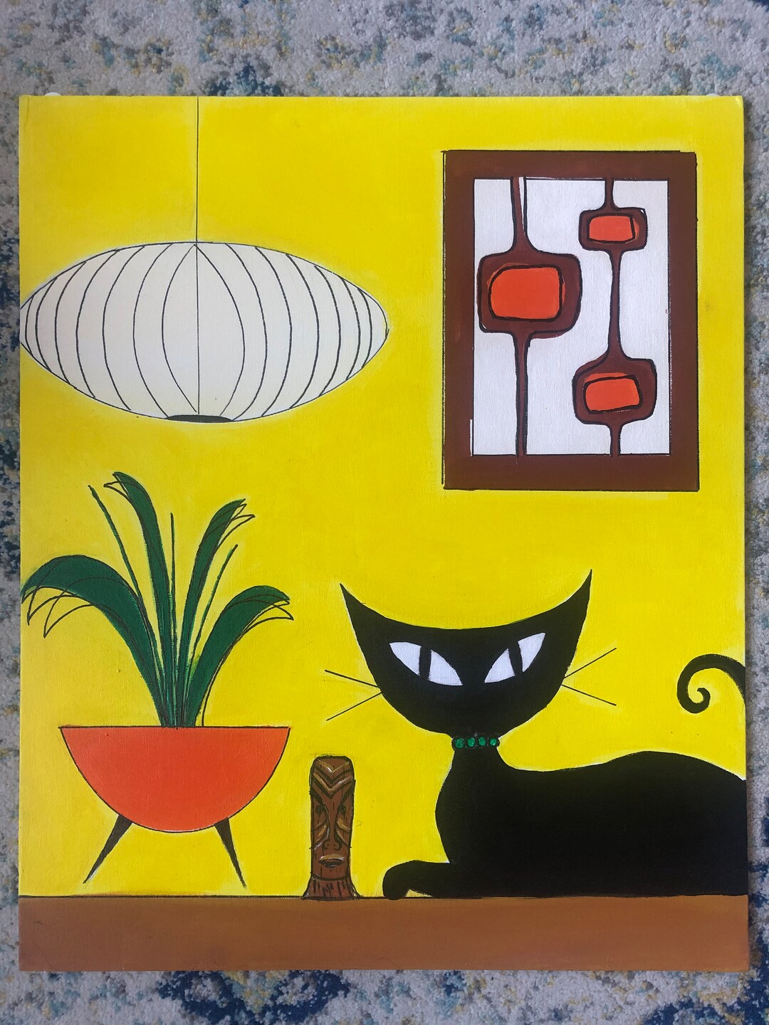 Retro Painting - Etsy