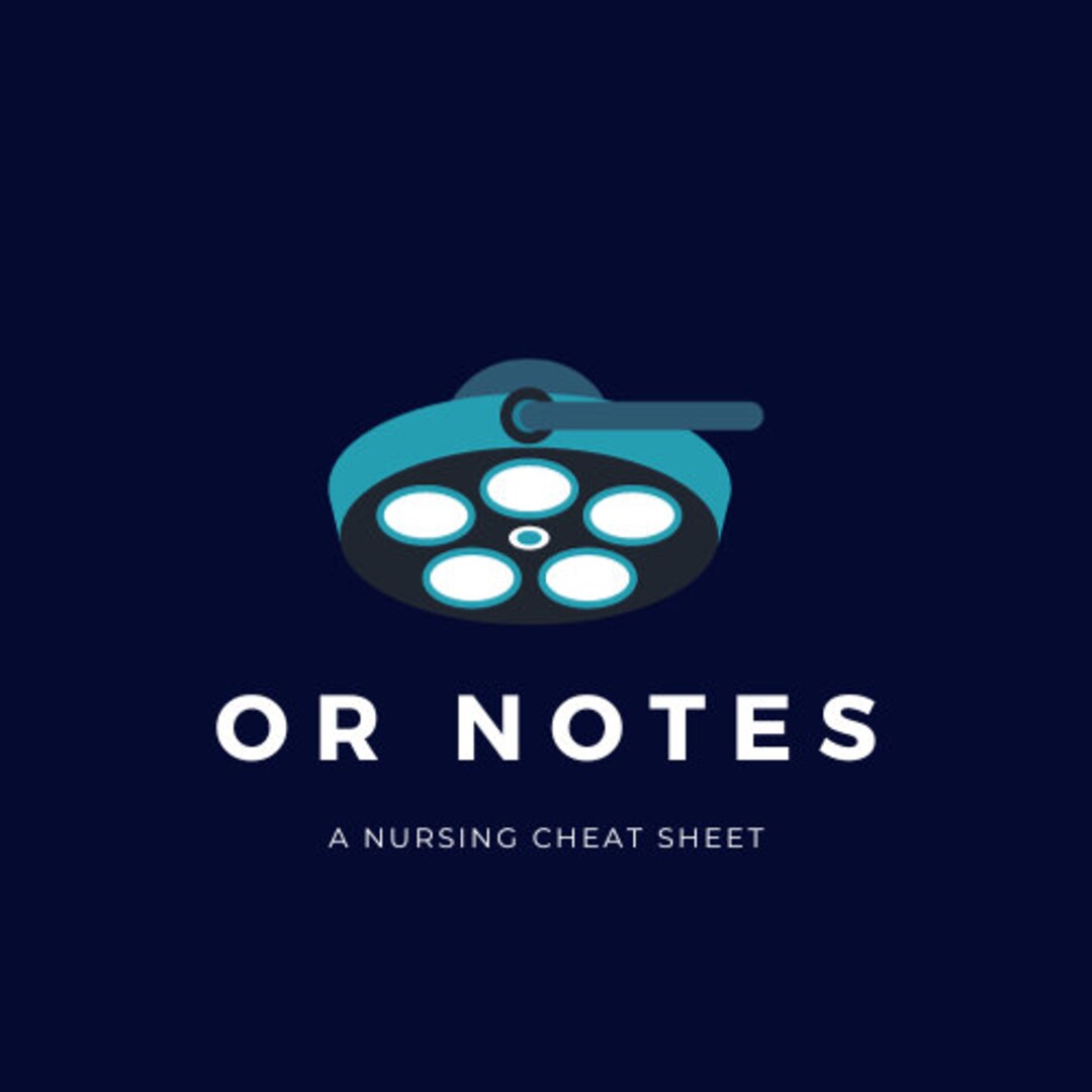 Operating Room Nursing Notes - Etsy