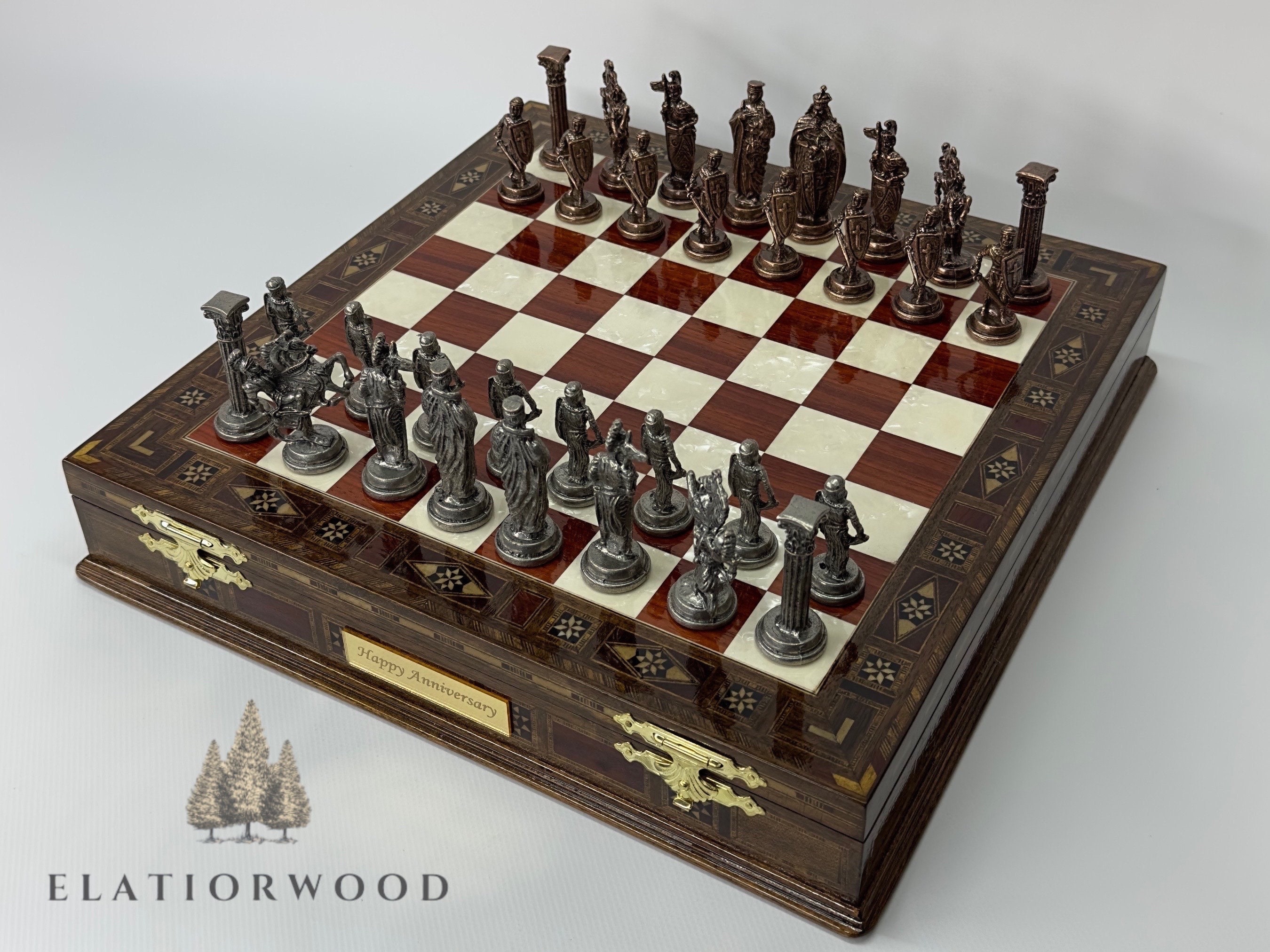 Personalized Collectible Chess Set Wooden Chess Board With - Etsy