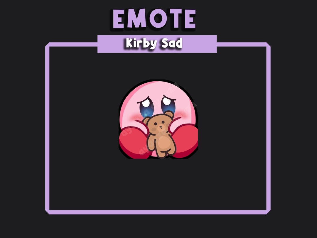 Kirby Sad Emote Instant Download - Etsy