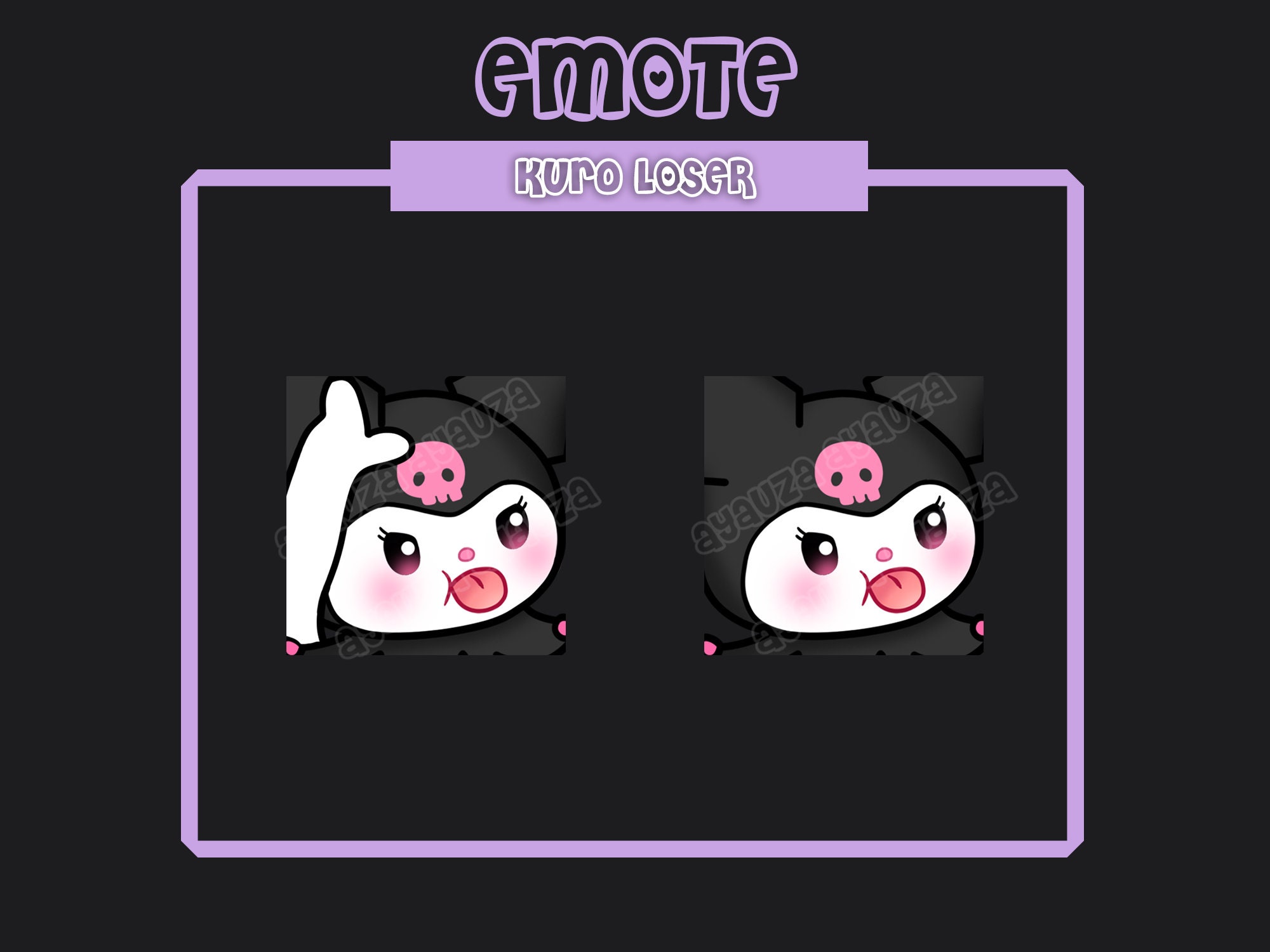 Kuro Loser Emote Instant Download - Etsy