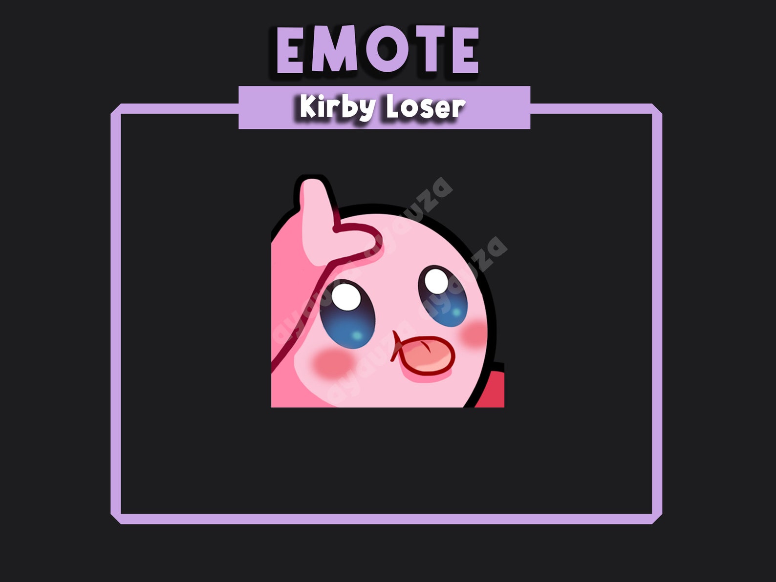 Kirby Loser Emote Instant Download - Etsy