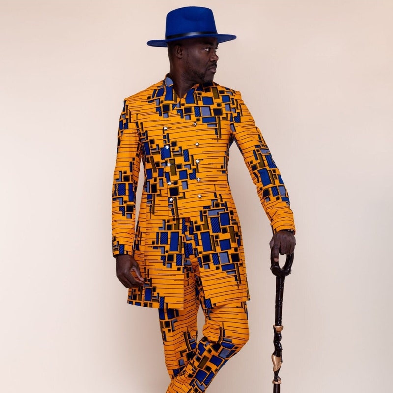 African Print Men Suit - Etsy UK