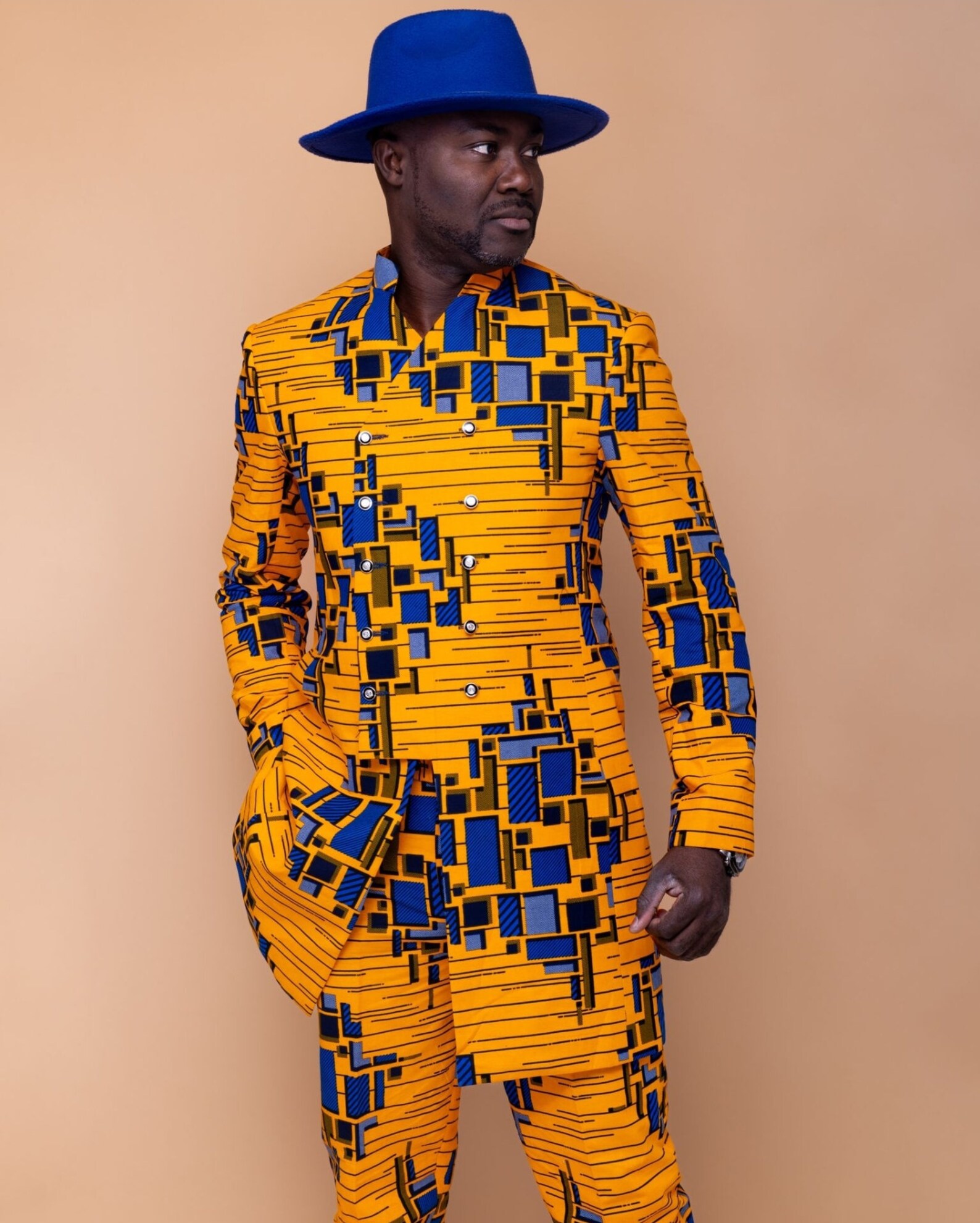 Pre-order Men Ankara Suit - Sun - Etsy