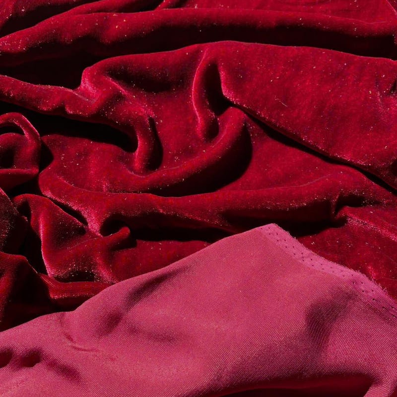 Red Velvet Fabric - Etsy