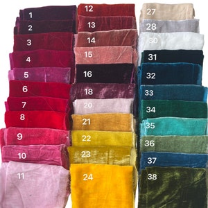 Mulberry Silk Velvet Scrap/remnant/ribbon, Small Sizes for Quilting and ...