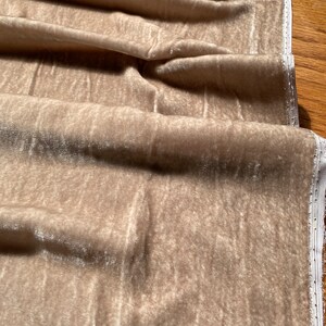Walnut Cream Silk Velvet Fabric by Yard – Luxury Mulberry Velvet for ...