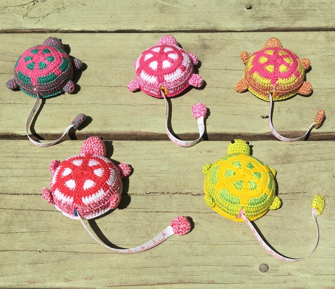 Turtle Crocheted Tape Measure, Handmade Measuring Tape, Animal Tape ...