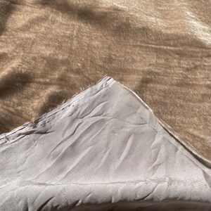 Walnut Cream Silk Velvet Fabric by Yard – Luxury Mulberry Velvet for ...
