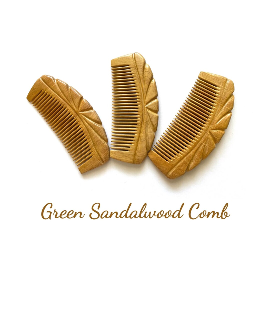 Small Green Sandalwood Comb, Anti-static Wooden Hair Comb for Men and ...
