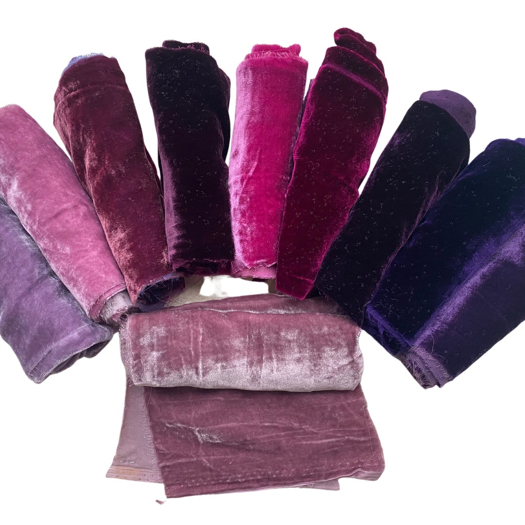 Mulberry Silk Velvet Fabric/scrap/remnants for Craft in Different Sizes ...
