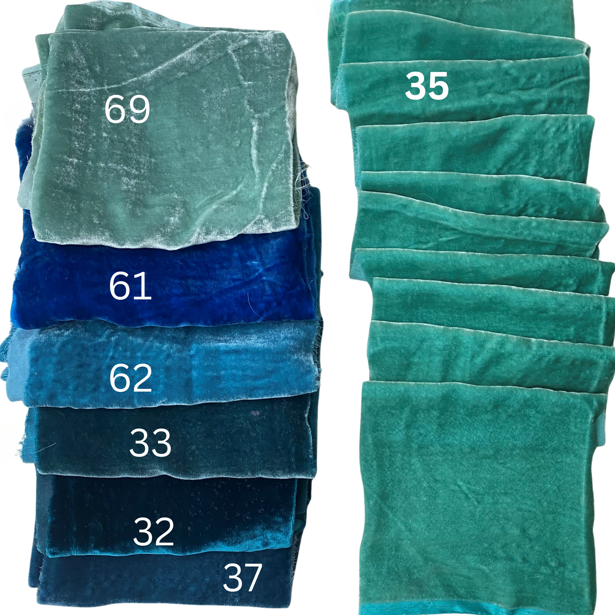70+ Colors Silk Velvet Scraps – Mulberry Velvet Remnants for Quilting ...