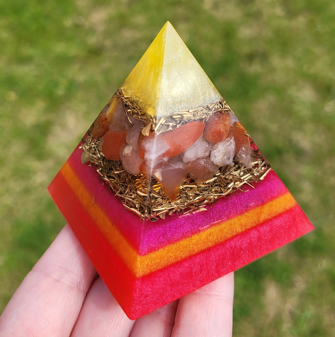 Joy A True Orgonite Pyramid for EMF Protection and a Boost of - Etsy