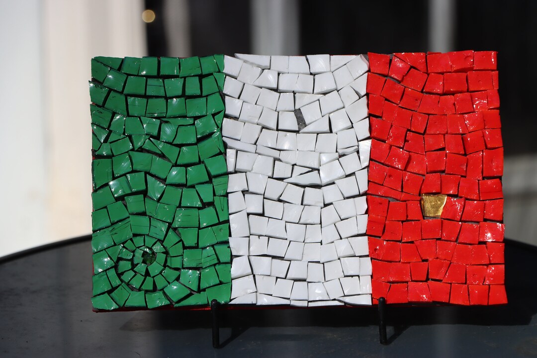 Italian Flag Mosaic Wall Art | Handmade Italy Gift | Unique Italian ...
