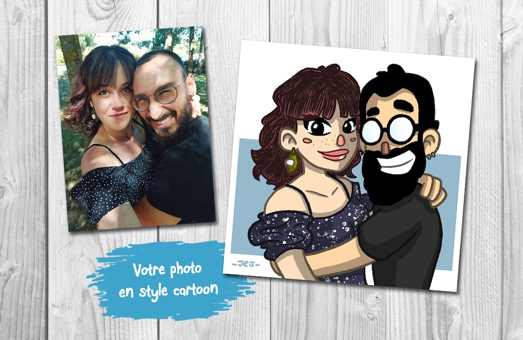 Personalized Illustration in Cartoon Style couple, Family ... - Etsy