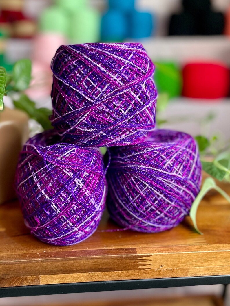 Hilo Cristal Artesanal Matizado Uva 10 100grs Nuanced Grape 10 Crystal ...