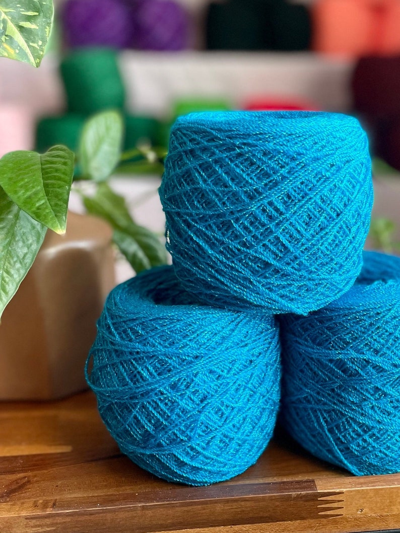 Hilo Cristal Artesanal Azul 1 100grs Blue 1 Crystal - Etsy