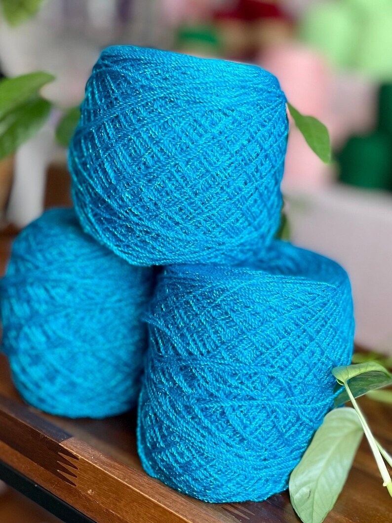 Hilo Cristal Artesanal Azul 1 100grs Blue 1 Crystal - Etsy