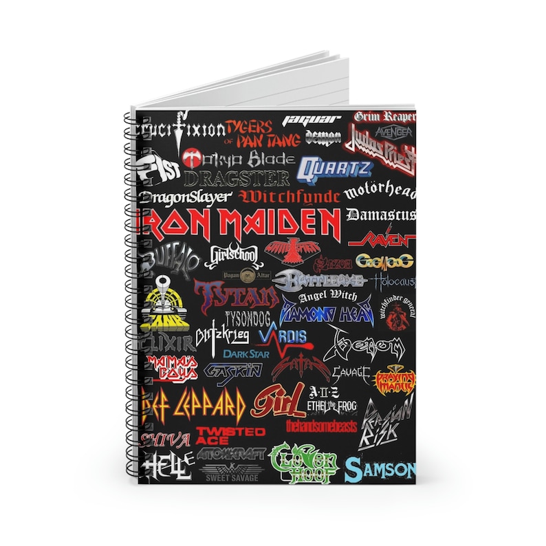 British Metal Bands Notebook - Etsy