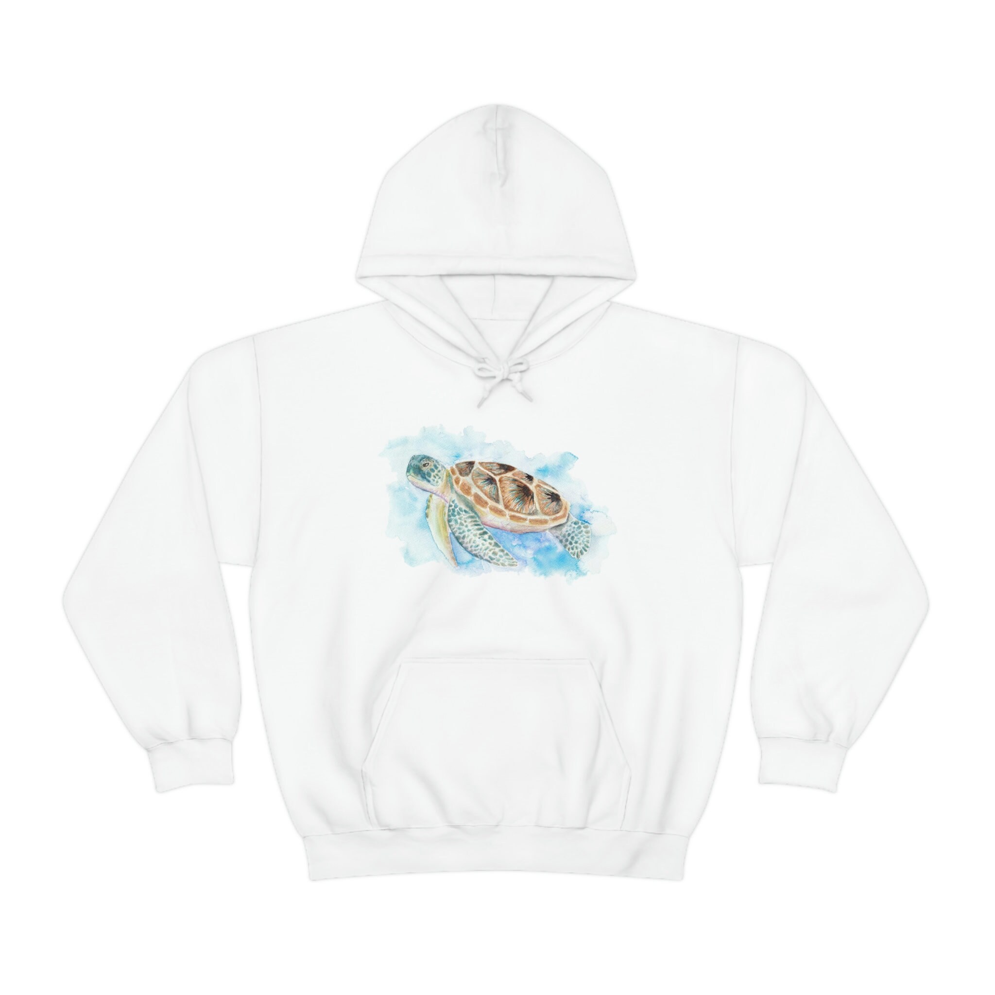 Sea Turtle Hooded Sweatshirt, Turtle Sweater, Sea Turtle Shirt, Turtle ...