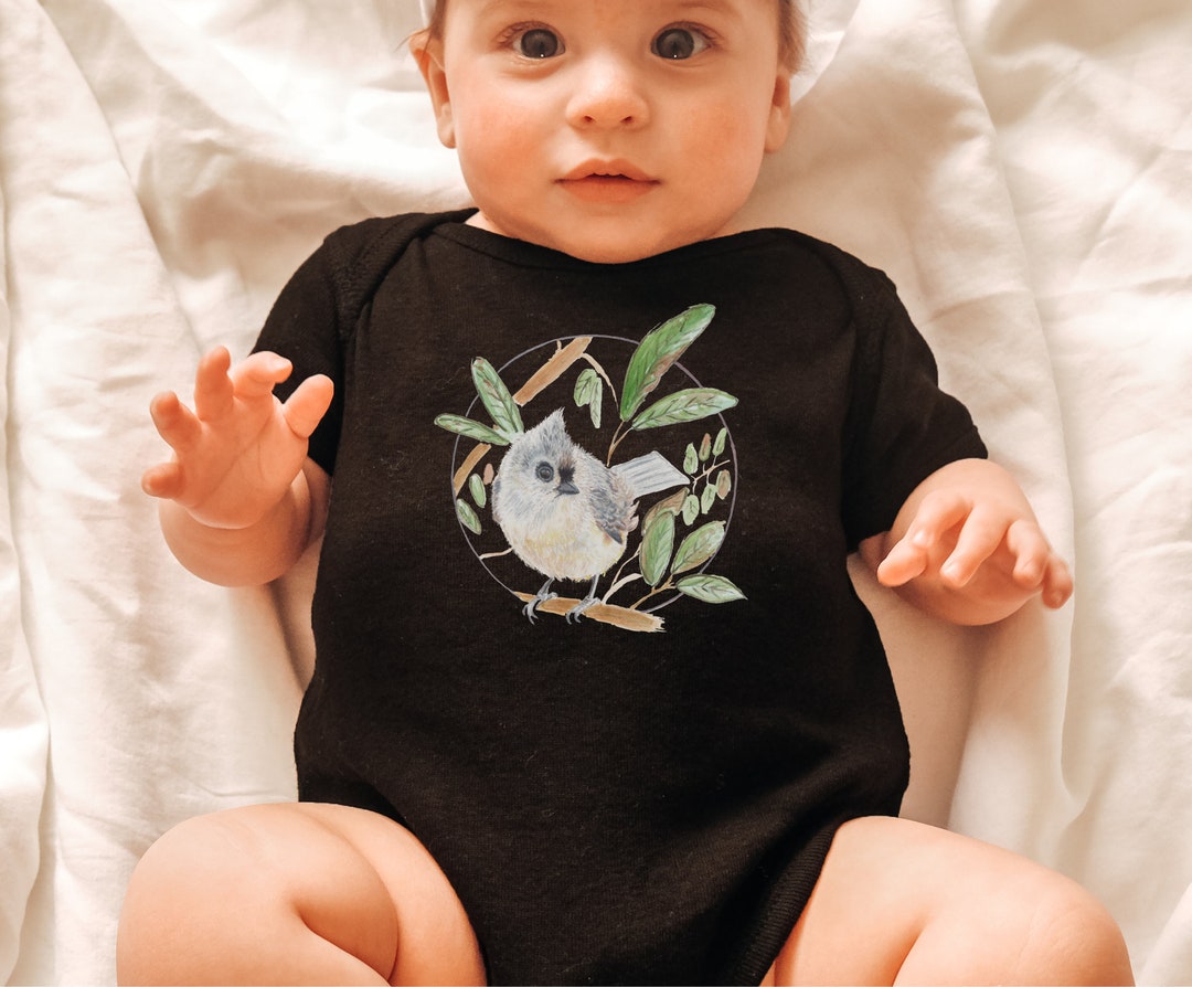 Tufted Titmouse, Baby Bird, Cute Baby Clothes, Cute Bird, Cute Bodysuit ...
